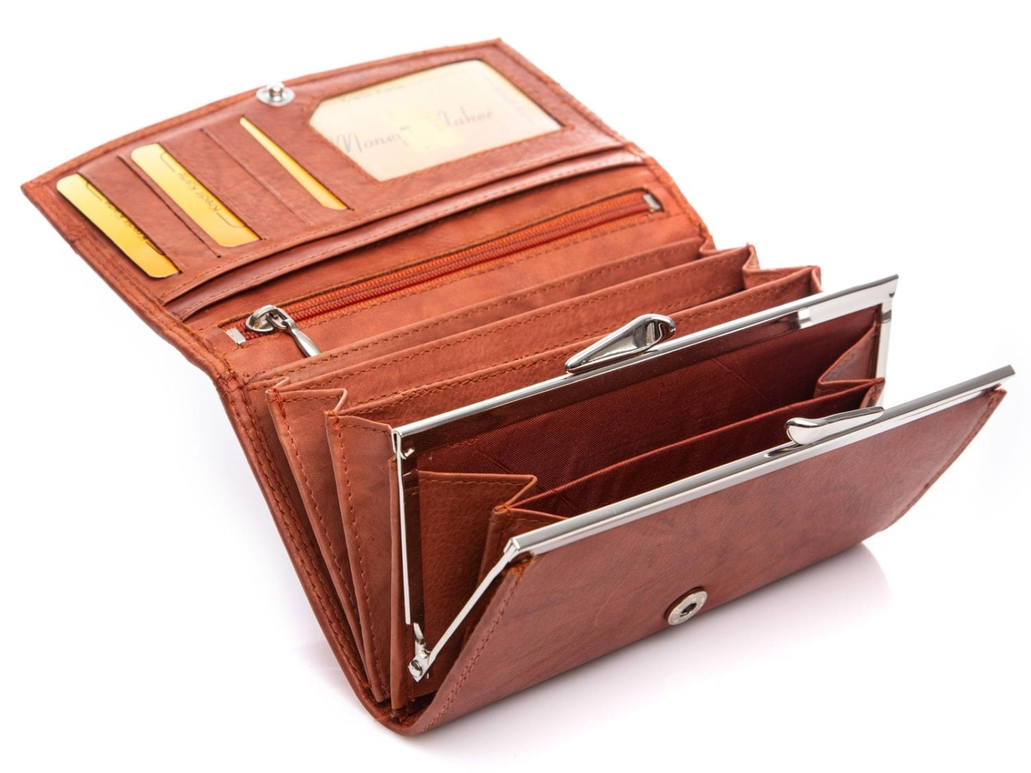 Elegancki brązowy matowy portfel Money Maker | Ładne Torby.pl