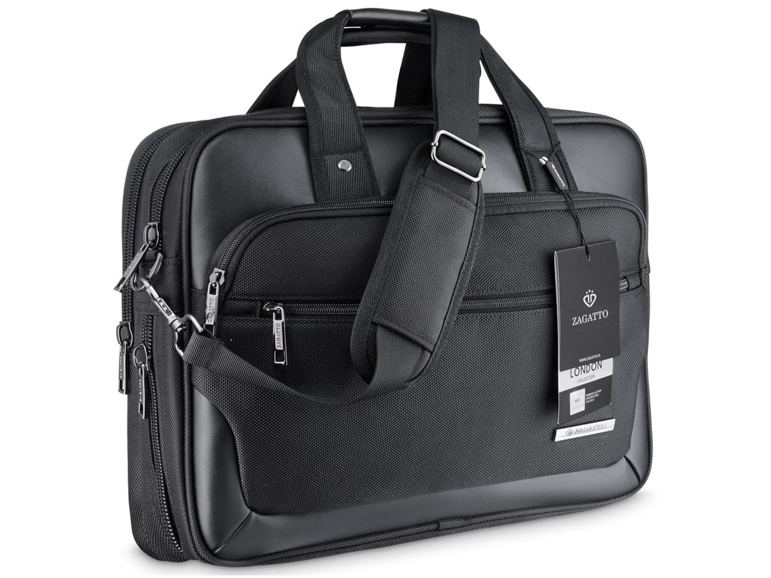 Torba na laptop 15,6" czarna Zagatto London | Ładne Torby.pl
