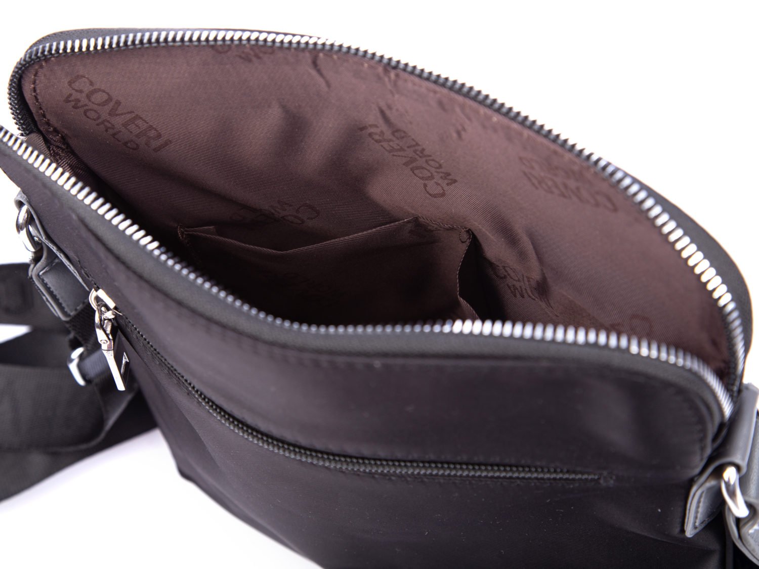 Coveri World elegancka listonoszka męska na ramię czarna | Ładne Torby.pl