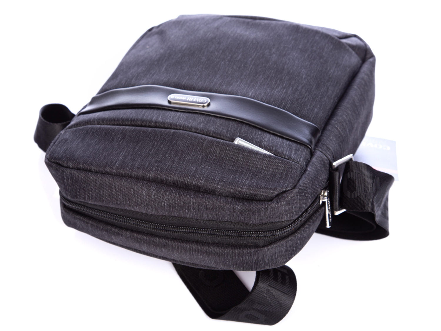 Coveri World średnia torebka męska na ramię czarna | Ładne Torby.pl